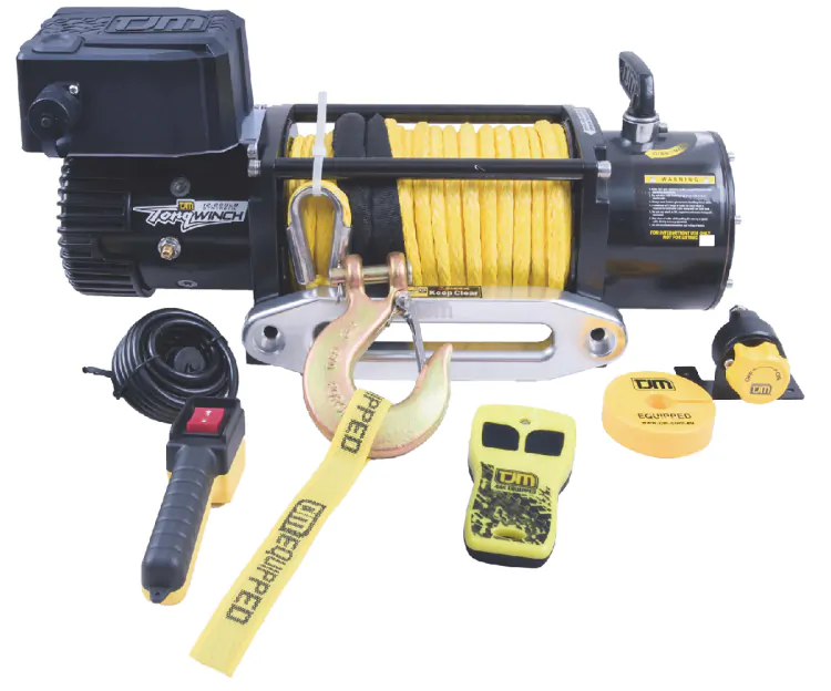 TJM Torq Winch 9500lb Inc Yellow Synthetic Rope - AUS 4WD Equipment