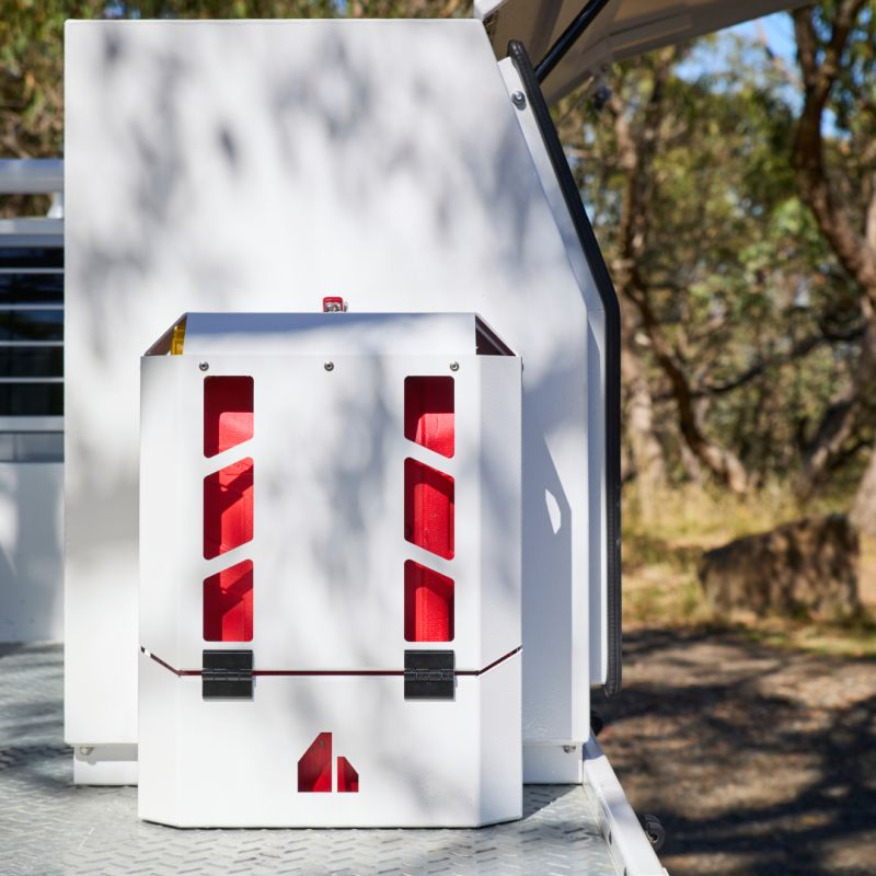 Paramount Boxes Lockable Jerry Can Holder White - AUS 4WD Equipment
