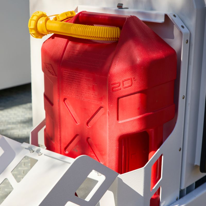 Paramount Boxes Lockable Jerry Can Holder White - AUS 4WD Equipment